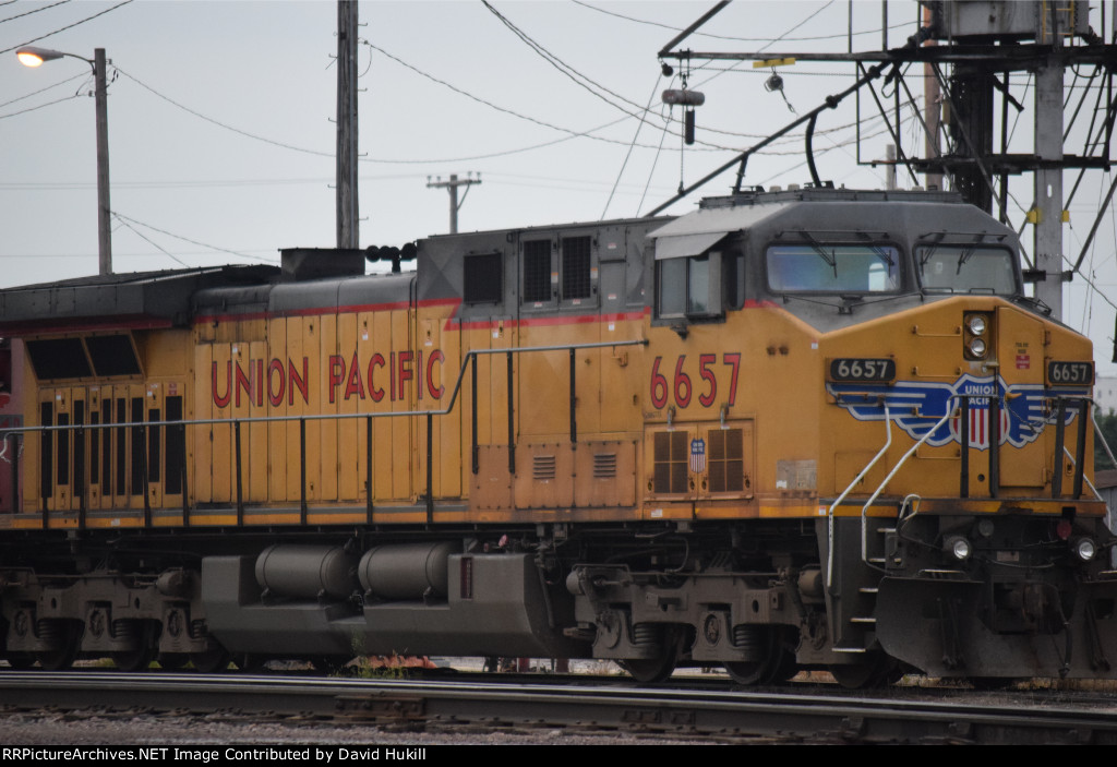 UP Engine 6657, Shortline Yard, Des Moines IA